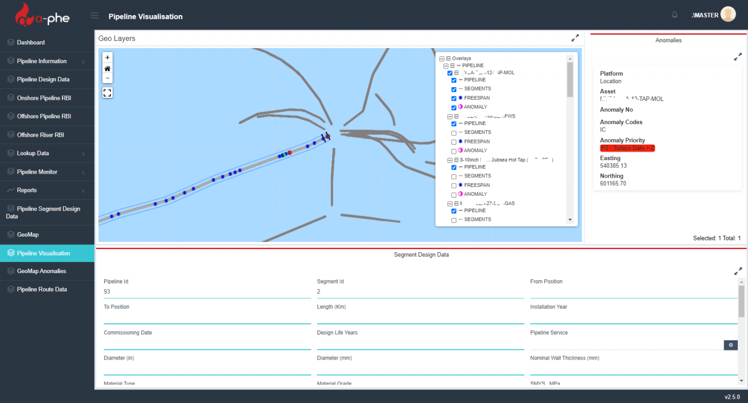 α-phe PIMS - Pipeline Integrity Visualisation in Maps - Ankaa Consulting